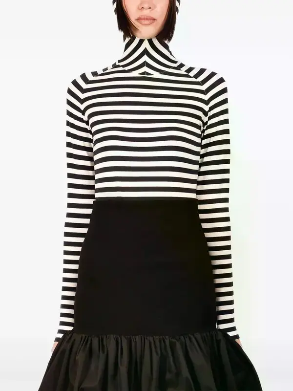 IOANA CIOLACU Striped Hooded Bodysuit - Blue
