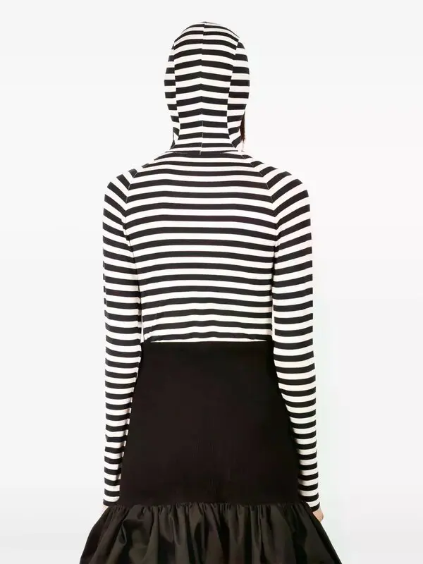 IOANA CIOLACU Striped Hooded Bodysuit - Blue