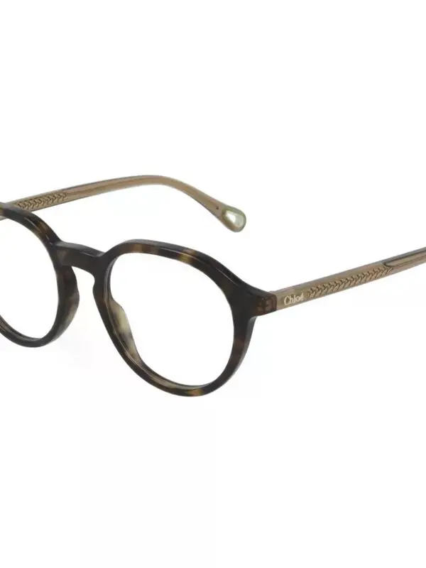 Chloé Tortoiseshell Round-frame Glasses