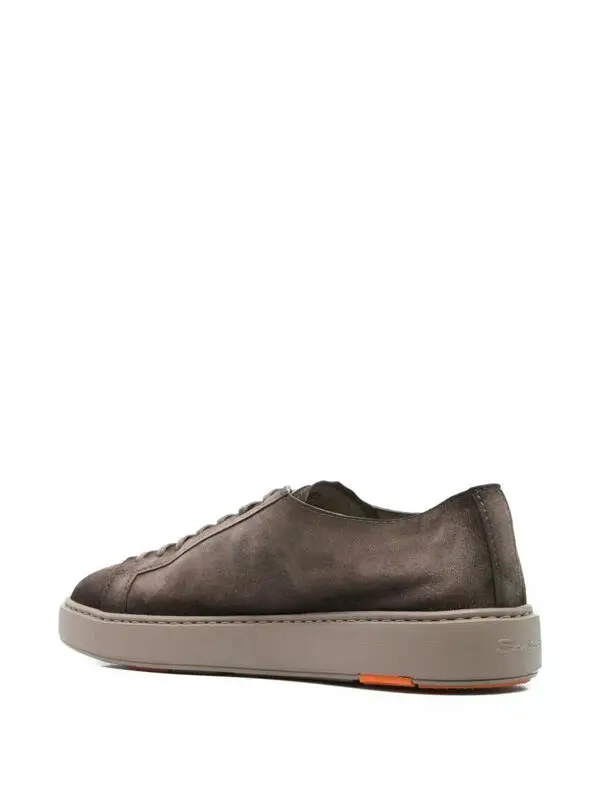 Santoni Lace-up Suede Sneakers - Brown