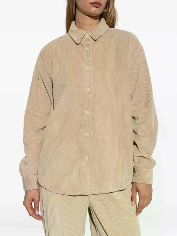 American Vintage Padow Corduroy Button-down Shirt - Neutrals