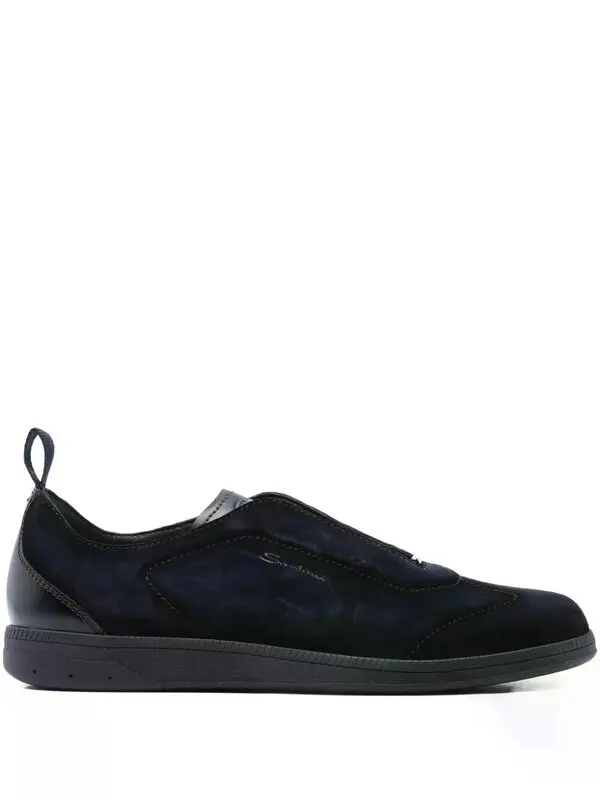 Santoni Suede Slip-on Sneakers