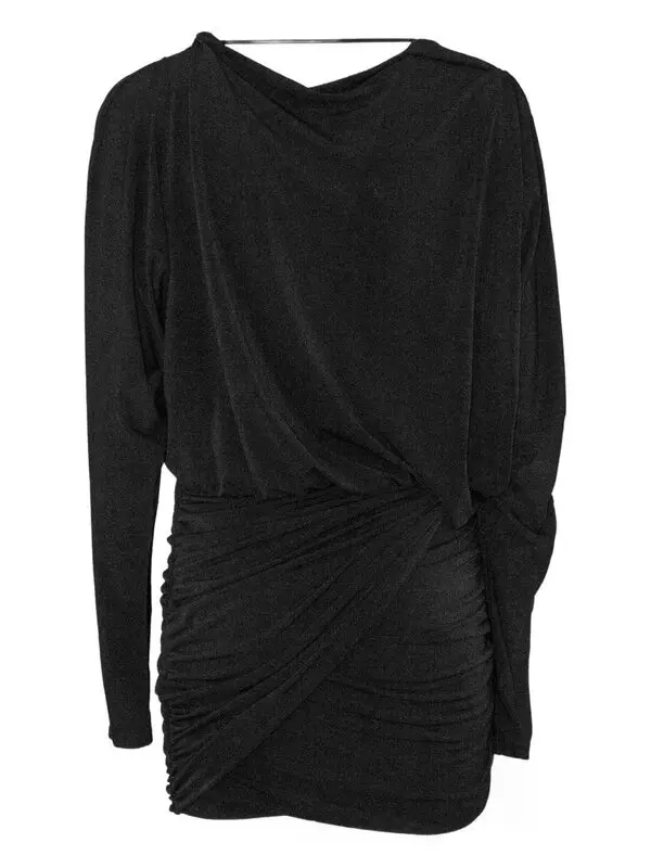 Andamane Draped V-neck Mini Dress