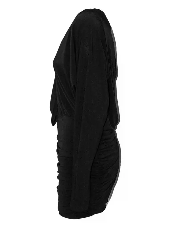 Andamane Draped V-neck Mini Dress