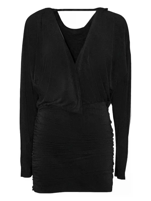 Andamane Draped V-neck Mini Dress