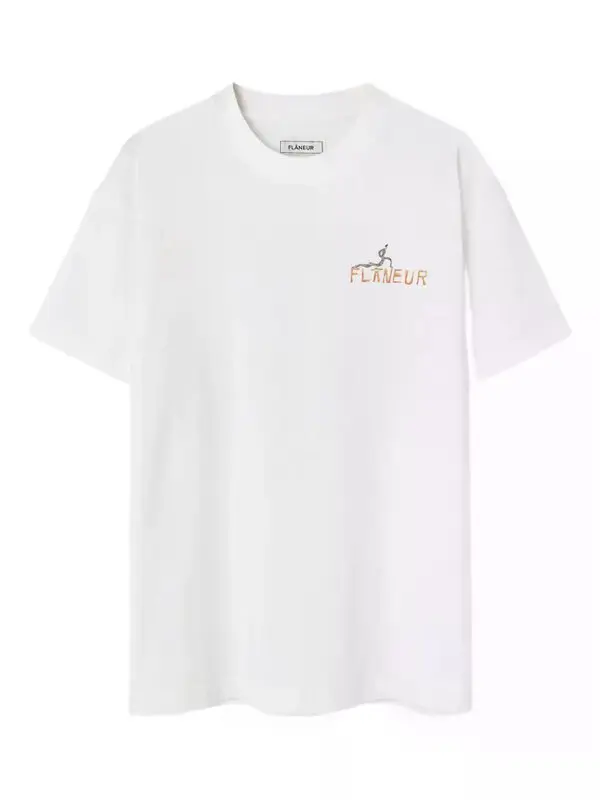 FLANEUR Logo-print T-shirt - White