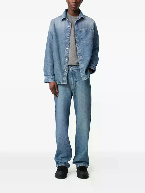 Axel Arigato Embroidered-logo Denim Shirt