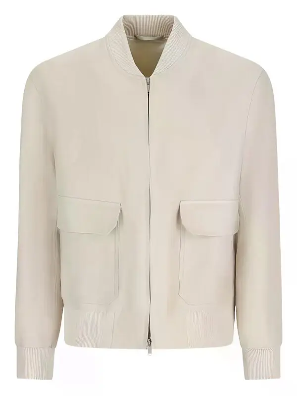 LARDINI Zip-fastening Flap-pocket Jacket - Neutrals