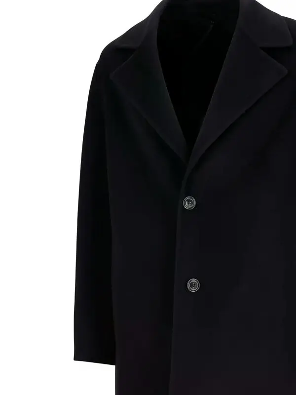 LARDINI Single-breasted Coat - Black