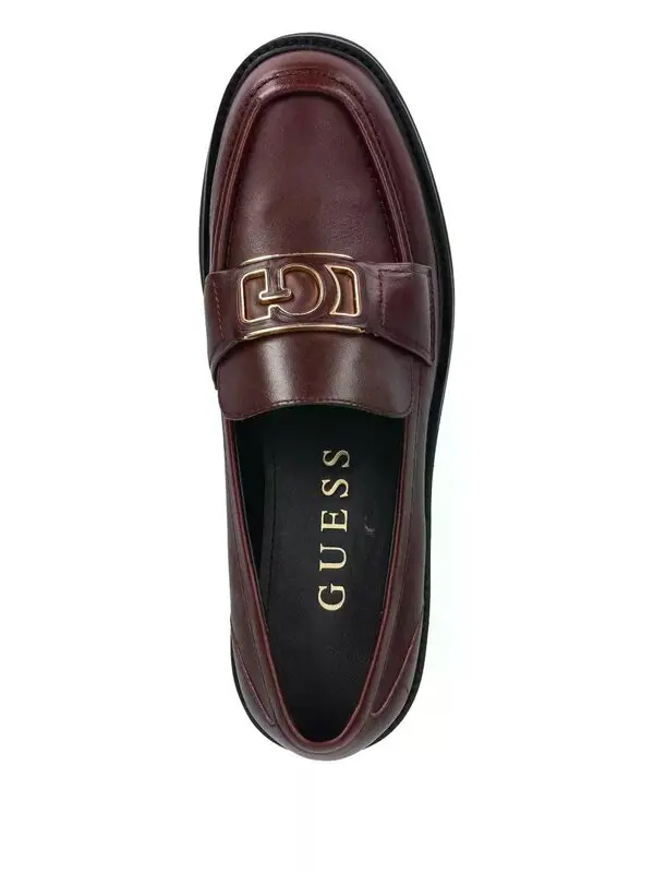Guess Logo-plaque Leather Loafers