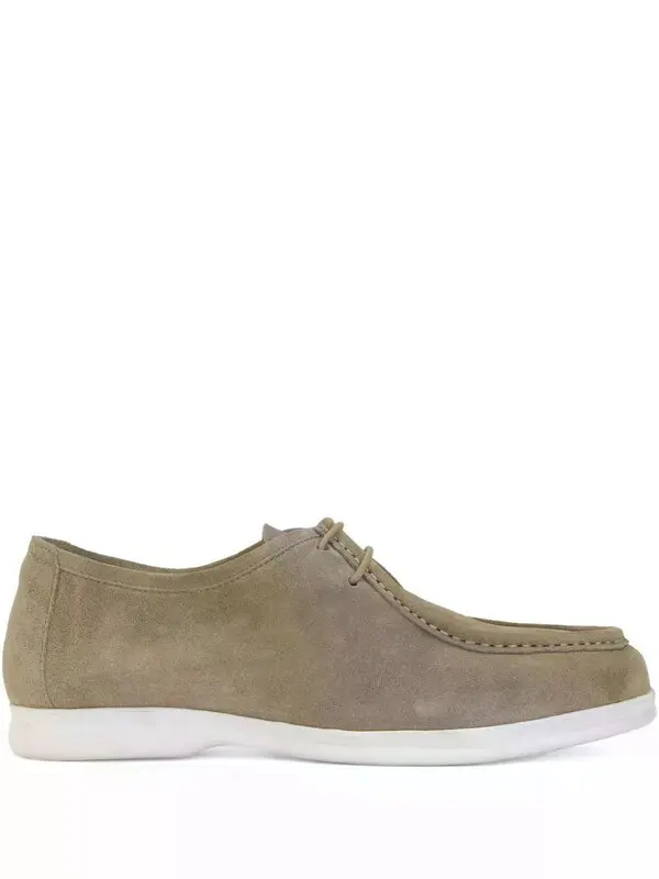 CALCE Lace-up Suede Shoes - Neutrals