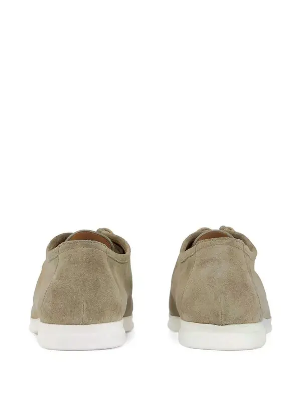 CALCE Lace-up Suede Shoes - Neutrals