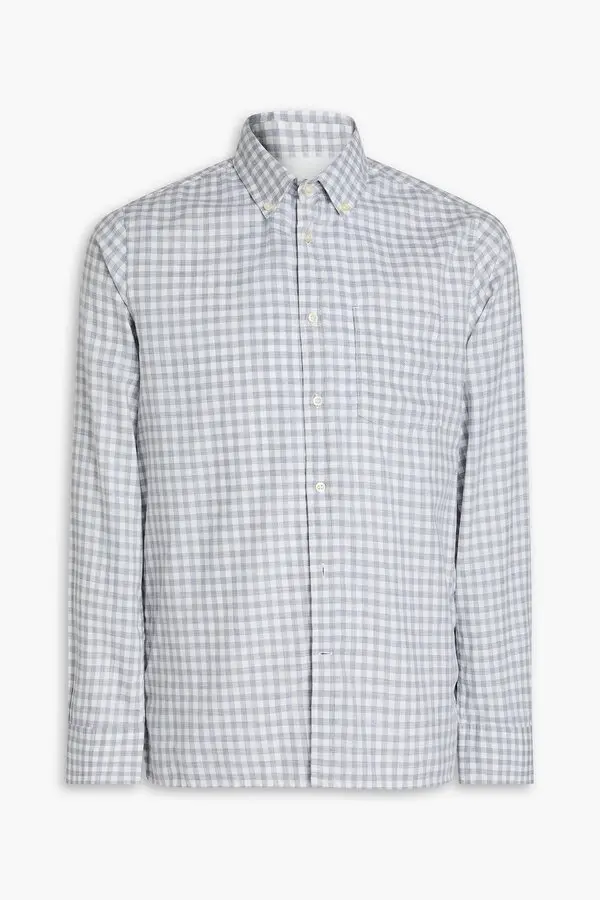 Officine Générale Arsene Gingham Cottontwill Shirt