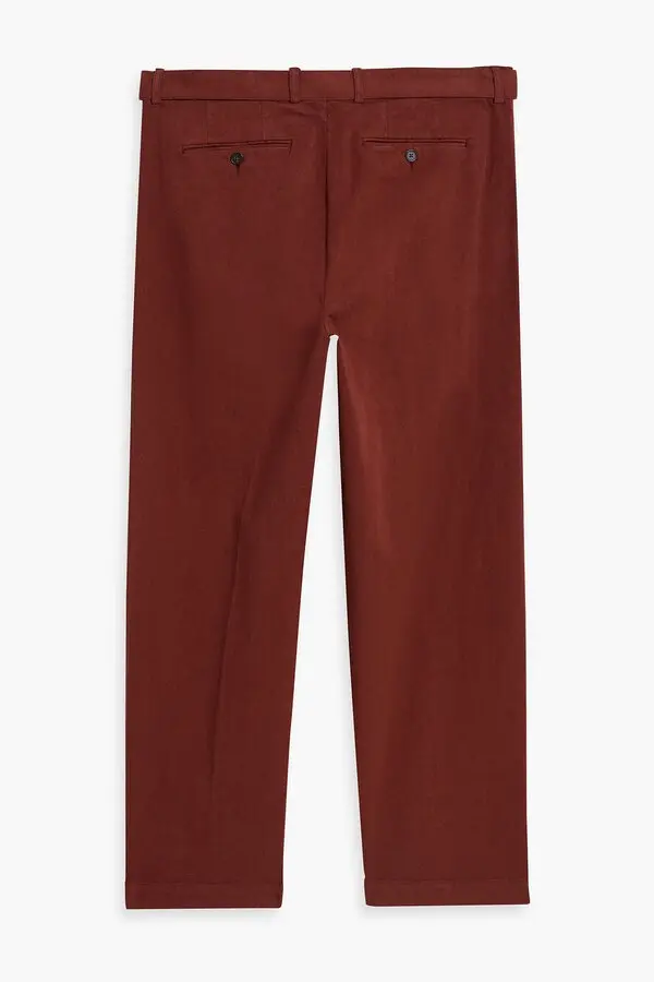 Officine Générale Belted Cotton-blend Twill Pants
