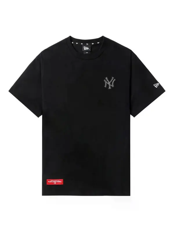 New Era Rhinestone-embellished Logo T-shirt - Black