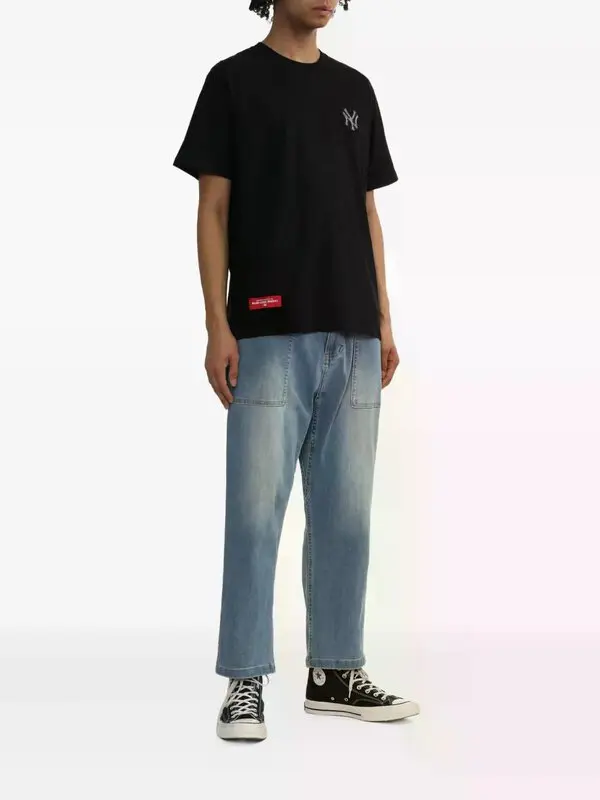 New Era Rhinestone-embellished Logo T-shirt - Black