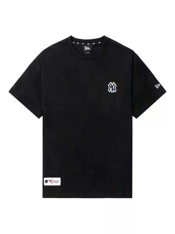 New Era Logo-patch Cotton T-shirt - Black