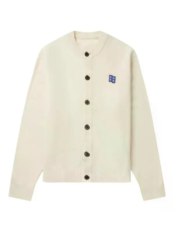 ADER ERROR Sig; Bl Tag Logo-patch Buttoned Cardigan - Neutrals