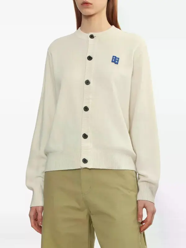 ADER ERROR Sig; Bl Tag Logo-patch Buttoned Cardigan - Neutrals