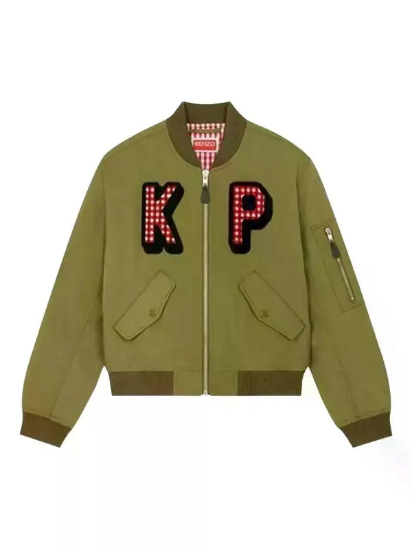 Kenzo Gingham-patch Bomber Jacket