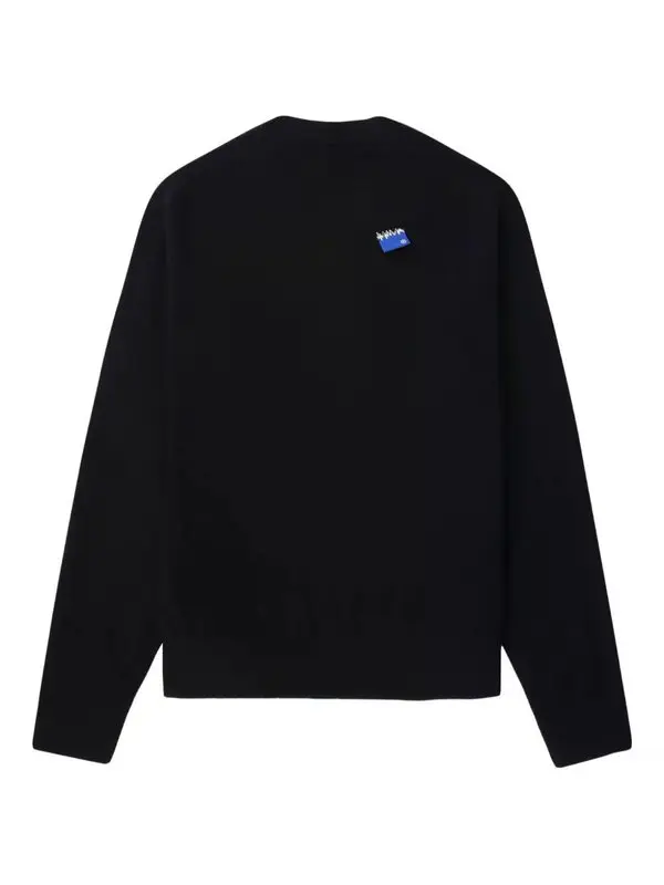 ADER ERROR Buttoned Cardigan With Logo Plaque - Black