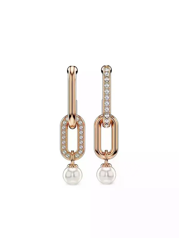SWAROVSKI Constella Pearl Chain Earrings - Pink