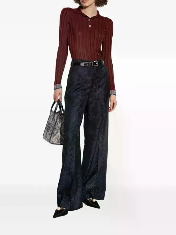 Etro Damask-pattern Straight Trousers
