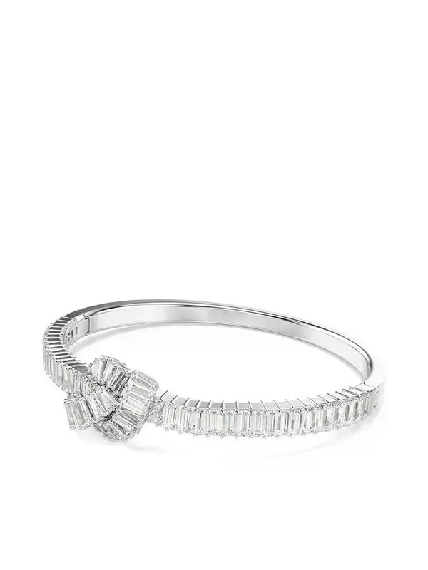 SWAROVSKI Matrix Baguette-cut Knot Bangle - Silver