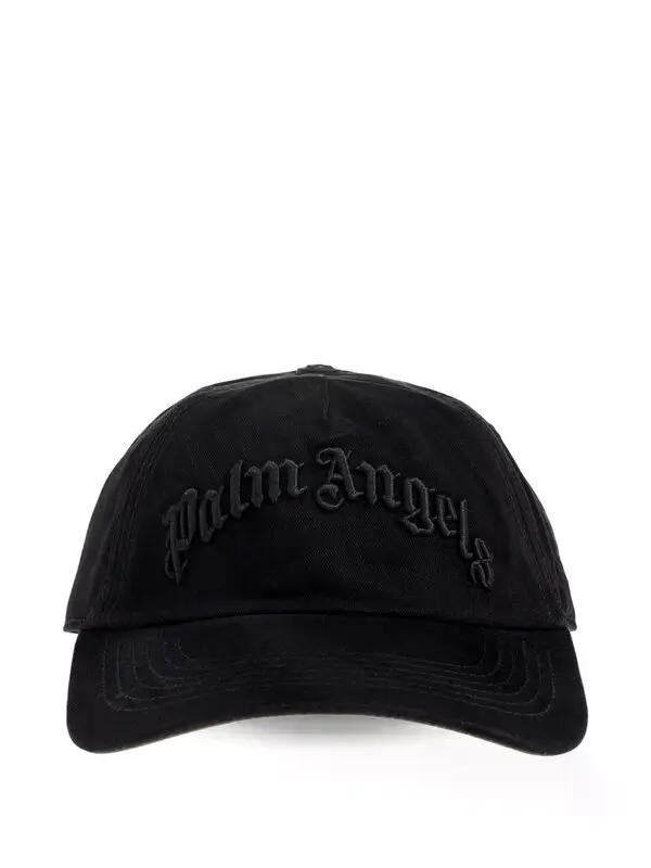 Palm Angels Logo-embroidered Baseball Cap - Black