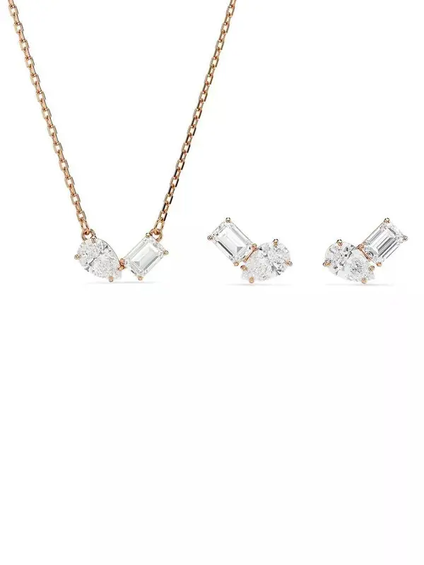 SWAROVSKI Mesmera Pear-cut Emerald-cut Necklace And Earrings Set