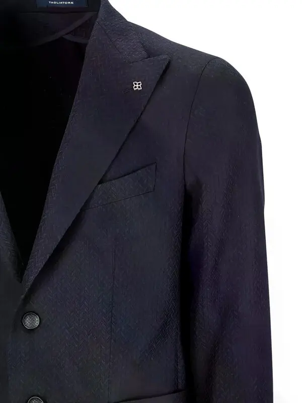 Tagliatore Single-breasted Herringbone Jacket