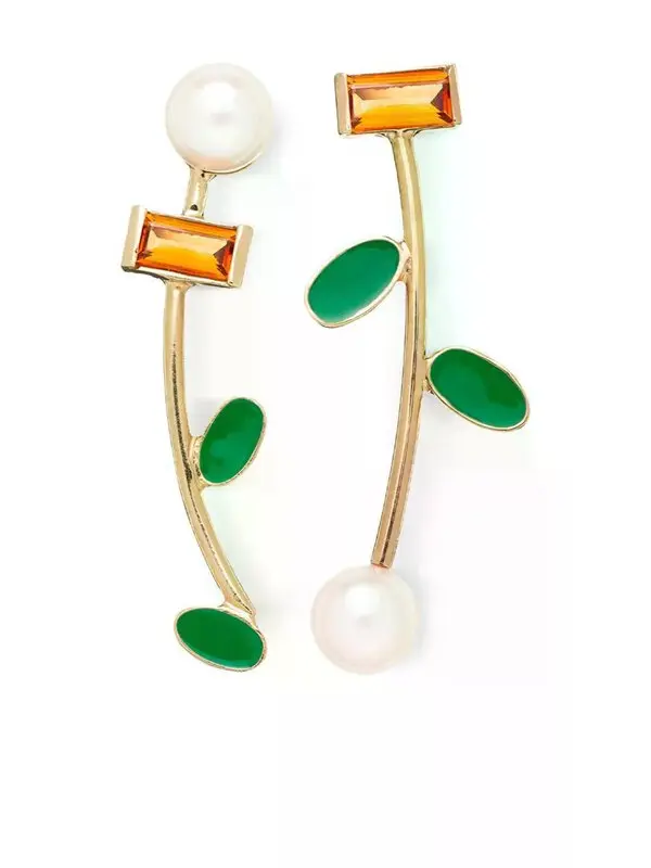 ALIITA Pearl-embellished Earrings - Gold