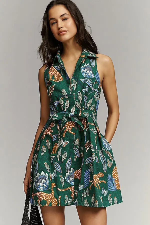 Maeve Naomi Wilkson Fit & Flare Mini Shirt Dress