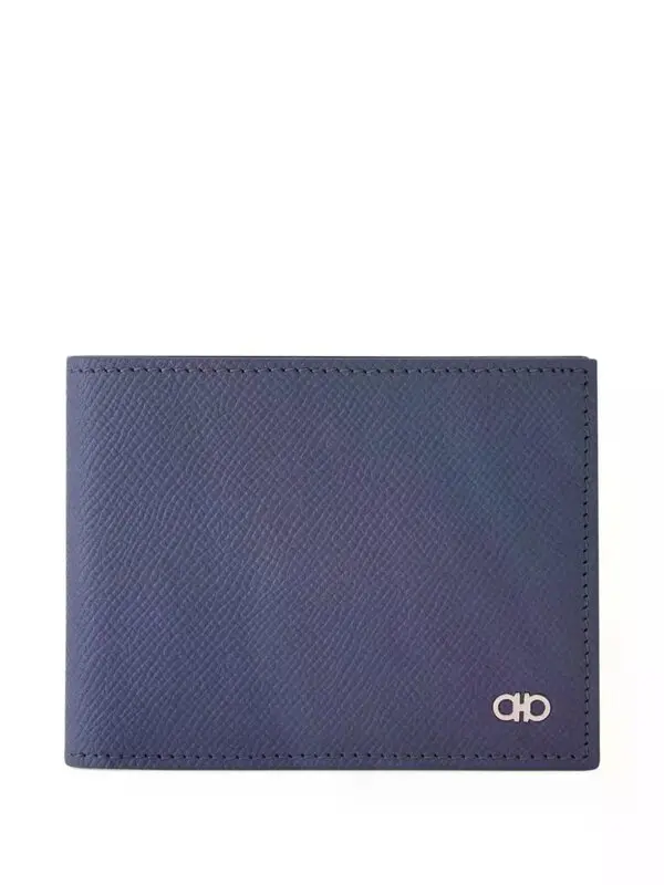 FERRAGAMO Gancini Leather Cardholder - Grey