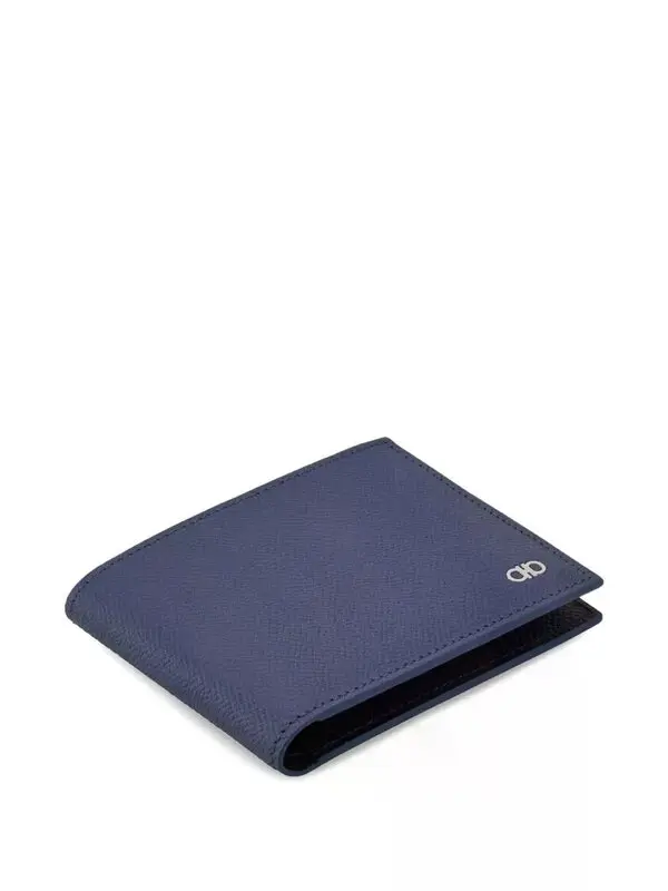 FERRAGAMO Gancini Leather Cardholder - Grey