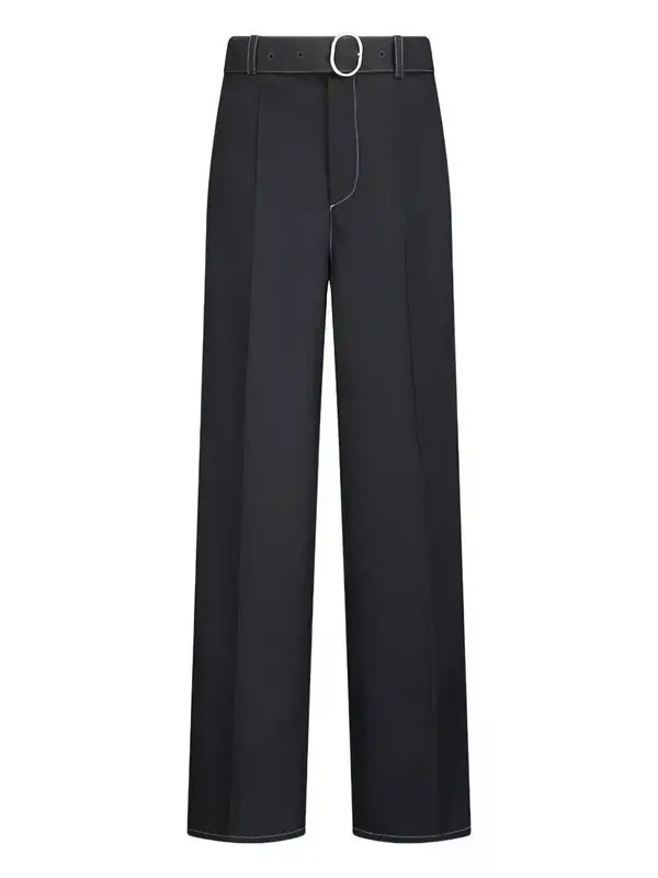 JIL SANDER Belted Wide Leg Trousers