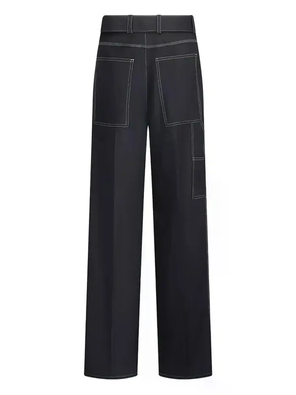 JIL SANDER Belted Wide Leg Trousers