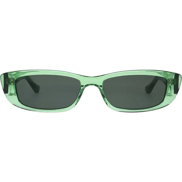 FLORENCE BY MILLS 53mm Rectangular Sunglasses - Crystal Green
