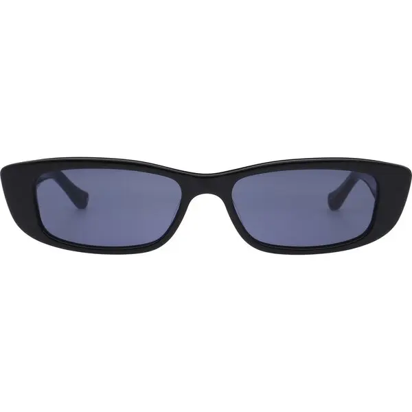 FLORENCE BY MILLS 53mm Rectangular Sunglasses - Gloss Black