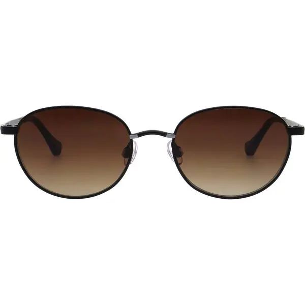 FLORENCE BY MILLS 51mm Oval Sunglasses - Matte Black
