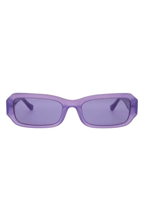 FLORENCE BY MILLS 54mm Rectangular Sunglasses - Pearlised Purple
