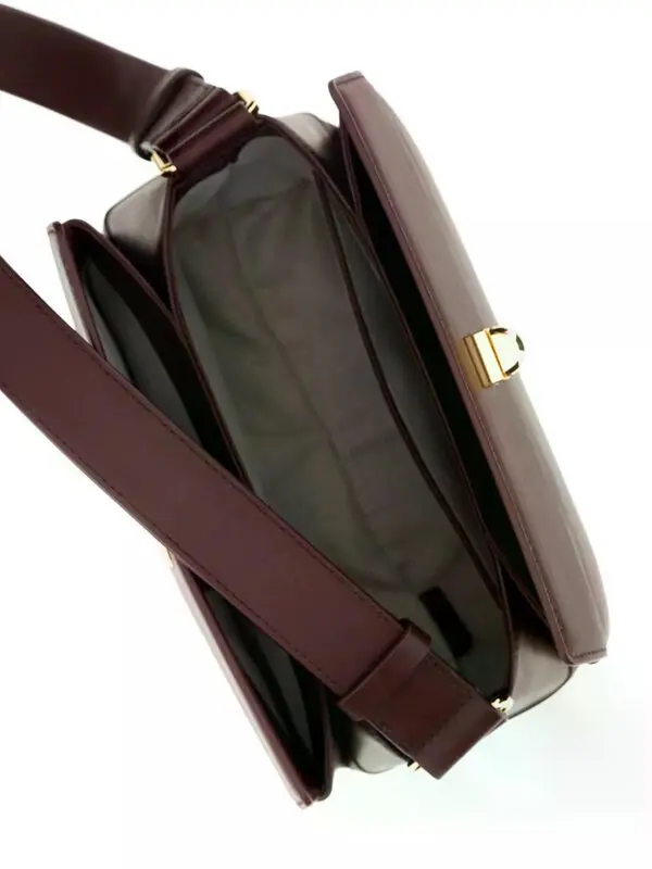 Plan C Leather Shoulder Bag - Red
