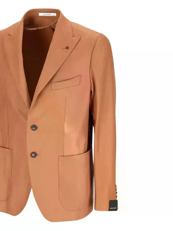 Tagliatore Single-breasted Patch-pocket Jacket - Brown