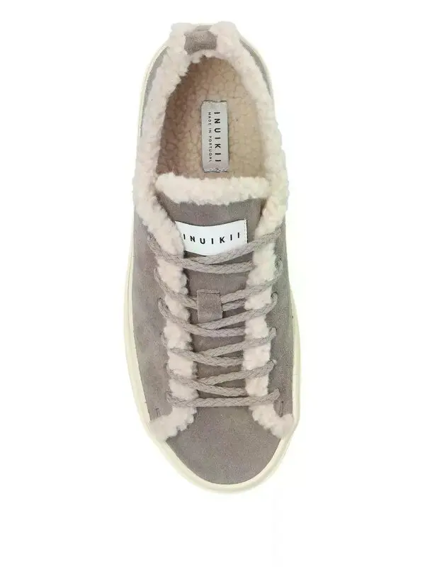 Inuikii Suede Sneakers With Shearling Trim