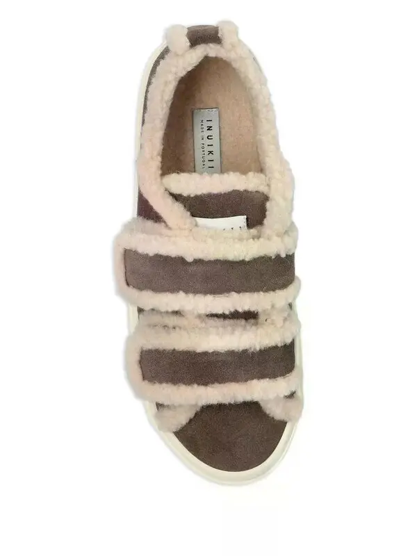 Inuikii Shearling-trimmed Touch-strap Sneakers