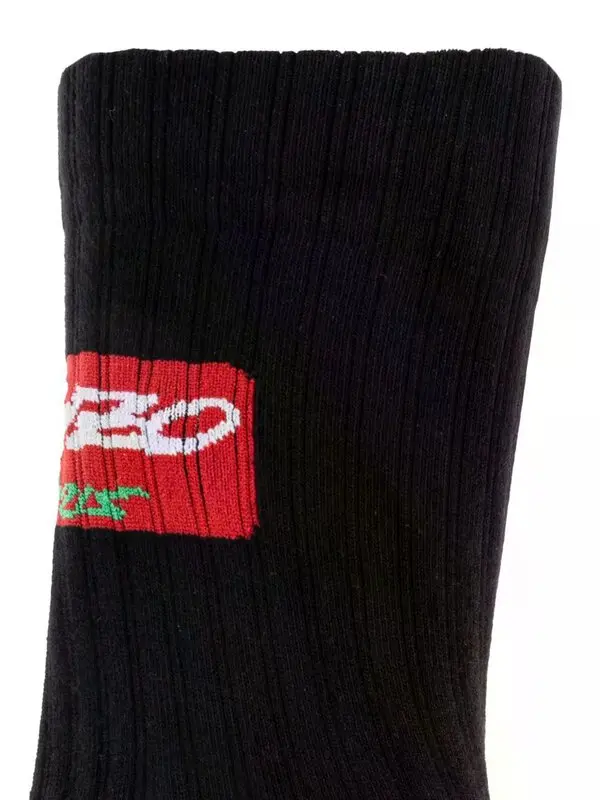Kenzo Logo Ribbed Socks