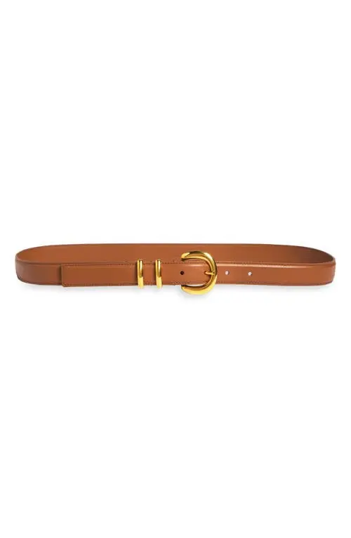 Altuzarra Round Buckle Leather Belt - Taupe