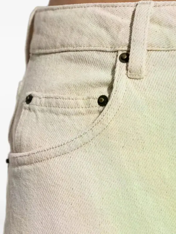 American Vintage Leather-patch Five-pocket Jeans