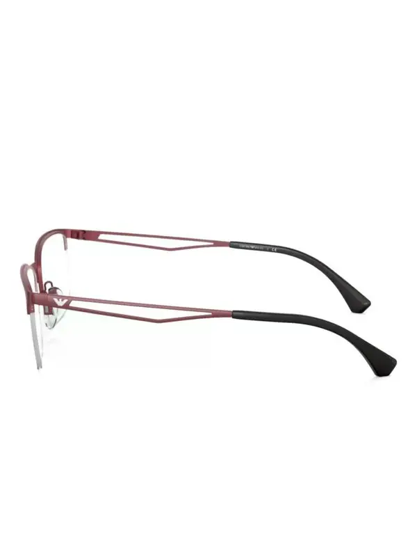 Emporio Armani Rectangle-frame Glasses - Red