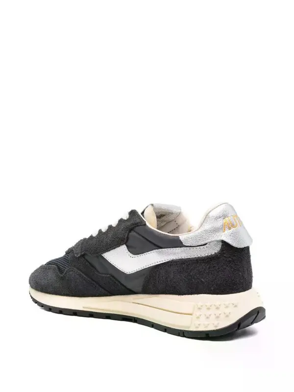 AUTRY Panelled Suede Sneakers - Black